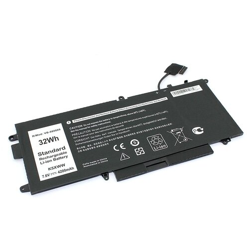 Аккумуляторная батарея (аккумулятор) K5XWW для ноутбука Dell Latitude 12 5289 7.6V 4400mah