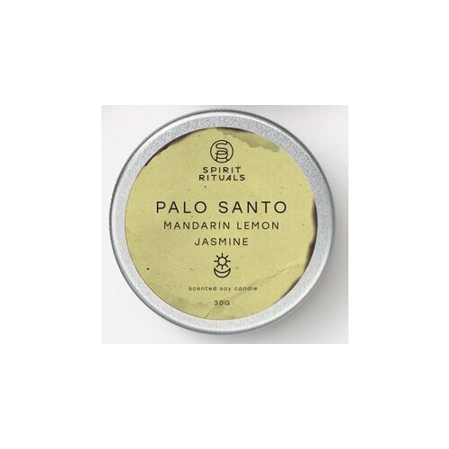 PALO SANTO MANDARIN LEMON JASMINE Scented Soy Candle, Spirit Rituals (пало санто мандарин лимон жасмин соевая мини-свеча с эфирными маслами), 30 г.