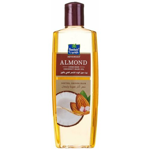 ALMOND enriched Coconut HAIR OIL, Parachute (Кокосовое масло для волос, обогащенное миндалем, для мягких и блестящих волос, Парашют), 200 мл.