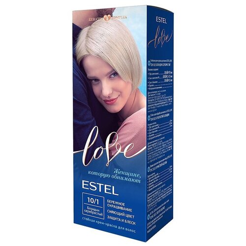 ESTEL Love Стойкая крем-краска для волос, 10/1 блондин серебристый