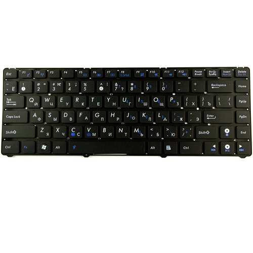 Клавиатура для ноутбука Asus Eee PC 1201H, Черная, Без рамки