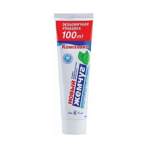 Зубная паста 100мл новый жемчуг, комплексная защита от кариеса, с сильным ароматом мяты, ш/к 71234