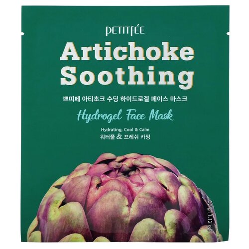 Petitfee Гидрогелевая маска Artichoke Soothing  с экстрактом артишока, 32 г, 32 мл