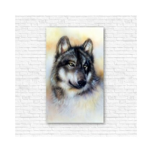 Картина на холсте Портрет молодого волка