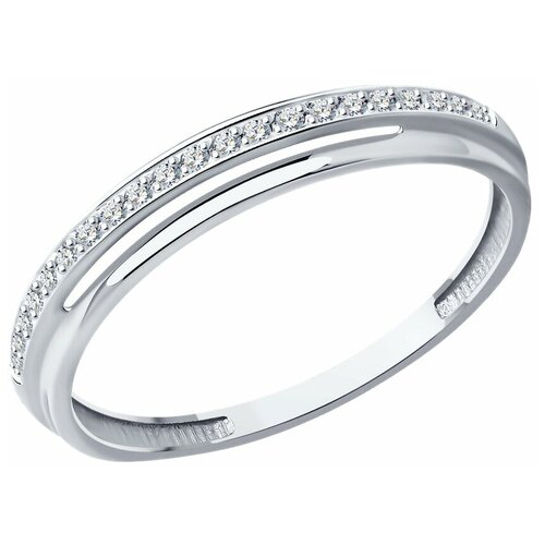 Кольцо Diamant, белое золото, 585 проба, бриллиант, размер 16.5