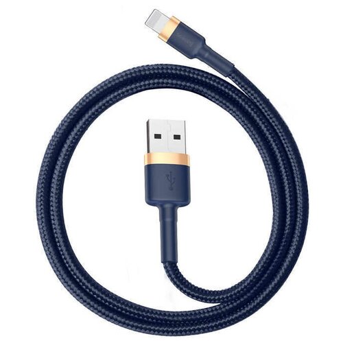 Кабель Baseus cafule Cable USB For Iphone 1.5A 2m Gold+Blue