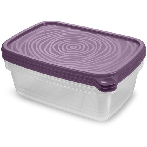 Контейнер для продуктов "Романо" набор 3 шт.0,9 л фиолетовый