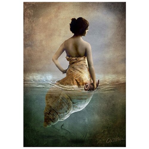 Интерьерный постер на стену картина для интерьера в подарок плакат "Sirene" размера 50х70 см 500*700 мм репродукция без рамы в тубусе