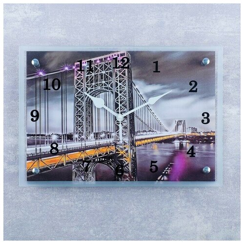 Часы настенные, серия Город, Мост подвесной, 25х35 см