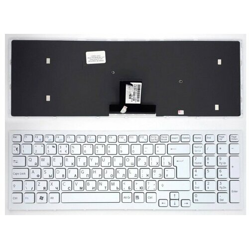 Клавиатура для ноутбука Sony Vaio VPC-EB33FX/WI белая с рамкой