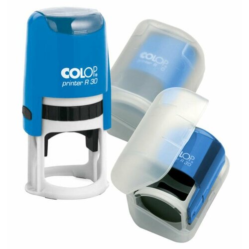 Colop Printer R30+BOX Автоматическая оснастка для печати с боксом (диаметр печати 30 мм.), Синий