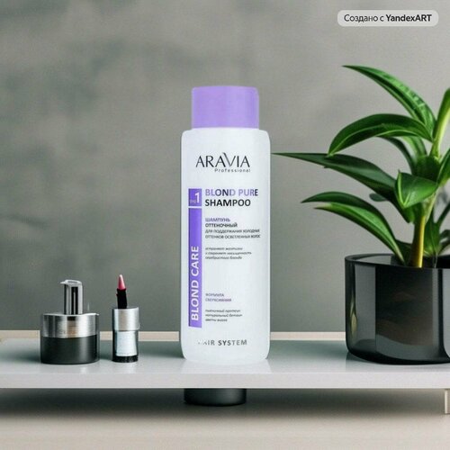 ARAVIA Professional Шампунь оттеночный д/поддержания холод. отт. осветл. в-с Blond Pure Shampoo, 400мл