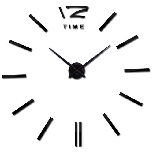 Mirron / Большие настенные часы 3D / 80 см / часы настенные бесшумные / декор дома / часы на стену / часы наклейка