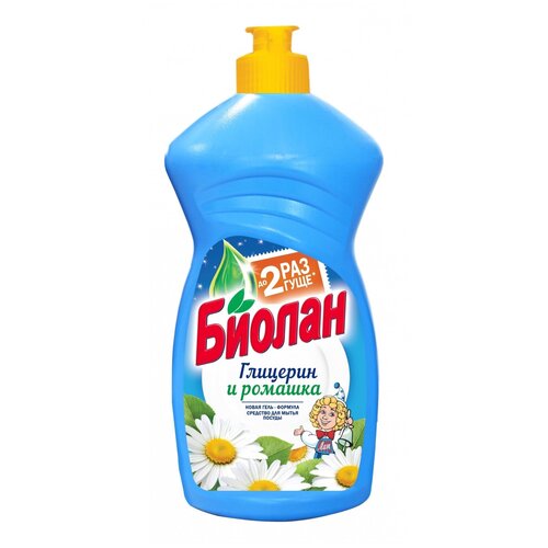 Средство для мытья посуды Биолан Глицерин и ромашка 450гр