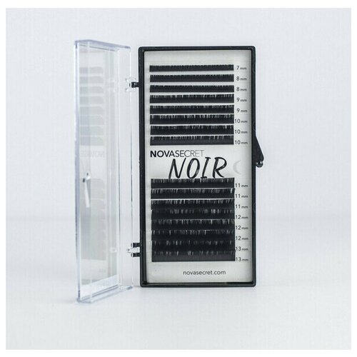 Novasecret Ресницы для наращивания черные Noir M/0,07/9мм ( 16 линий)/ Ресницы для наращивания Нуар Новасикрет
