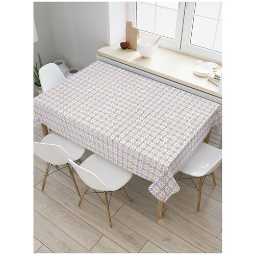 Скатерть прямоугольная JoyArty на кухонный стол "Изящество геометрических узоров" из оксфорда, 120x145 см