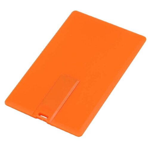 Флешка для нанесения логотипа в виде пластиковой карты (64 Гб / GB USB 2.0 Оранжевый/Orange card1 supertalent CO-CD2 кредитная карточка)
