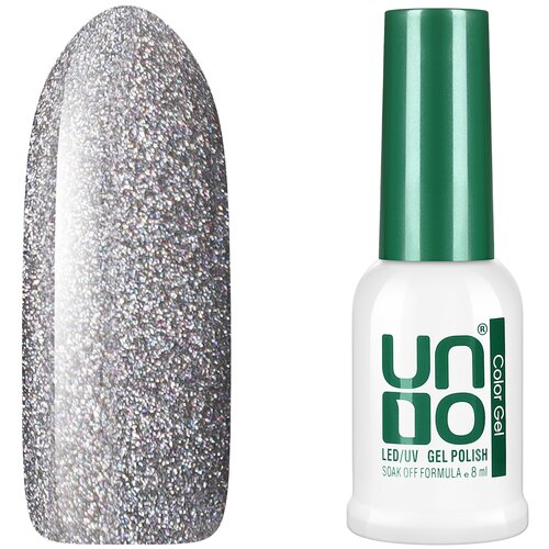 Гель лак для ногтей UNO Color Gel № 315, Holographic Silver, 8 мл