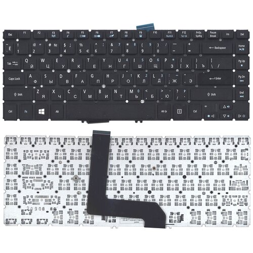 Клавиатура для ноутбука Acer NK. I1417.02B черная c подсветкой без рамки