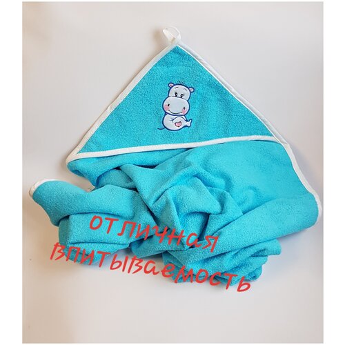Полотенце для новорожденных, махровый уголок с аппликацией