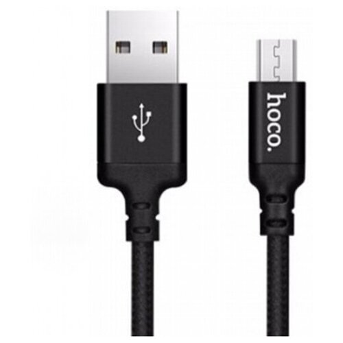 Кабель USB2.0 Am-microB Hoco X14 Black, черный - 2 метра