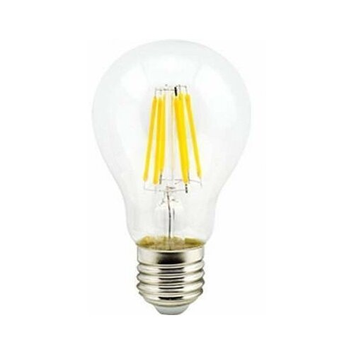 Светодиодная лампа Ecola A65 E27 13W(1300Lm) 4000K 4K прозр. 120x65 филамент (нитевидная) 360 градусов Premium N7LV13ELC