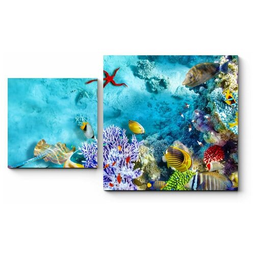 Модульная картина На глубине моря 90x54