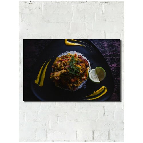 Картина интерьерная на дереве Разное Еда (овощи, салат, блюдо, food, bar, drinks) - 4103