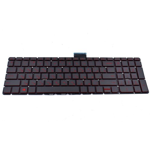 Клавиатура для HP Omen 15-ax099ur ноутбука с красной подсветкой
