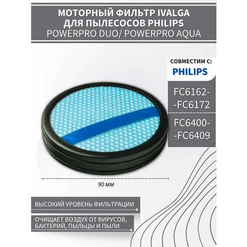 Фильтр моторный для пылесоса Philips CP9985/01, 432200494361, FC6162, FC6163, FC6164, FC6168 , FPL-64, Dexp DP-800H