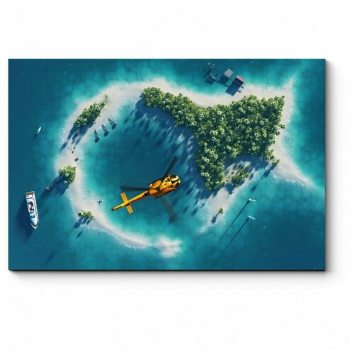 Модульная картина Тропический остров с высоты110x73