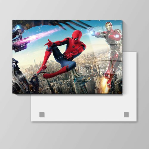 Картина на стекле - "Человек паук" размер 60-40 см