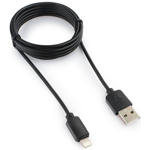 Кабель USB Гарнизон AM/Lightning, для iPhone5/6/7/8/X, IPod, IPad, 0.5м, черный, пакет