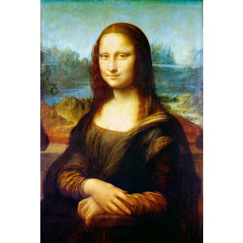 Плакат, постер на бумаге Mona Lisa-Leonardo da Vinci/Мона Лиза-Леонардо да Винчи. Размер 30 на 42 см