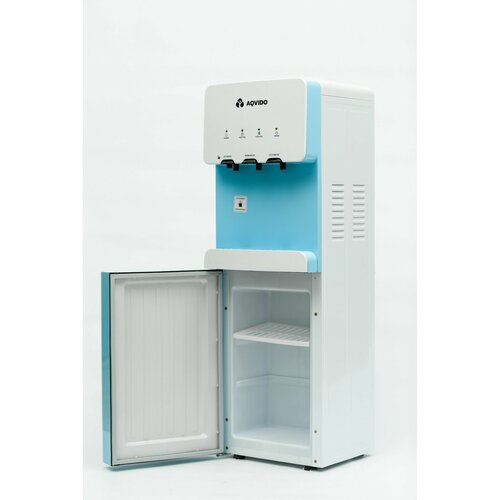 Напольный кулер для воды AQVIDO с нагревом и электронным охлаждением BSY-828L белый, синий