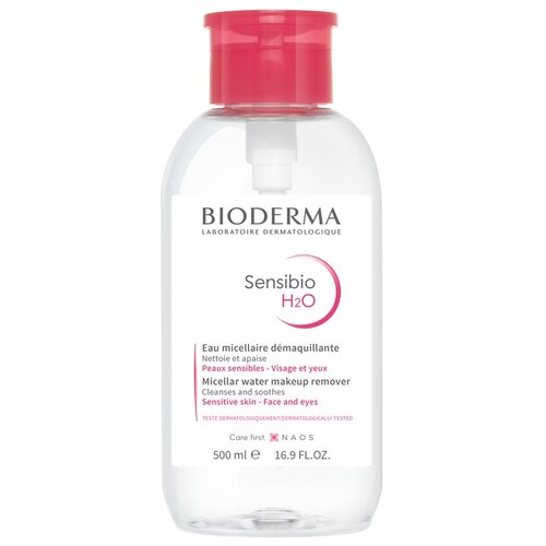 Bioderma мицеллярная вода Sensibio H2O (флакон-помпа), 500 мл, 500 г