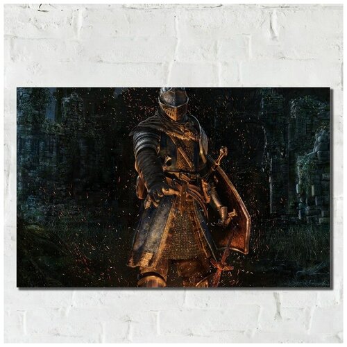Картина интерьерная на дереве игра Dark Souls Remastered (Дарк Соул) - 11501