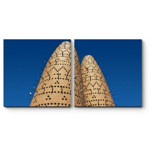 Модульная картина Голуби на башне в Катаре180x90