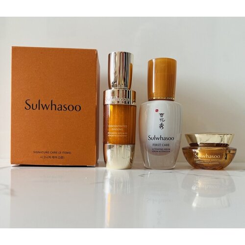 Sulwhasoo Антивозрастной набор миниатюр (3 tiems) Signature Care Concentrated Ginseng Renewing