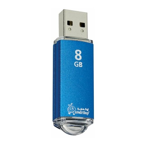 Флэш-диск USB 8Gb SmartBuy V-Cut, голубой, 25шт.