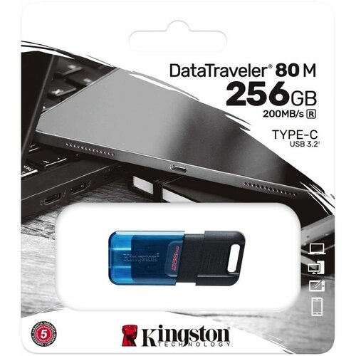 Kingston DataTraveler 80 M DT80M/256GB 256ГБ, USB3.2, черный