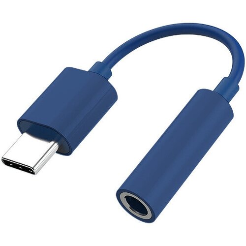 Переходник с USB Type-C на Jack 3.5 мм для наушников, провод Type-C AUX синий