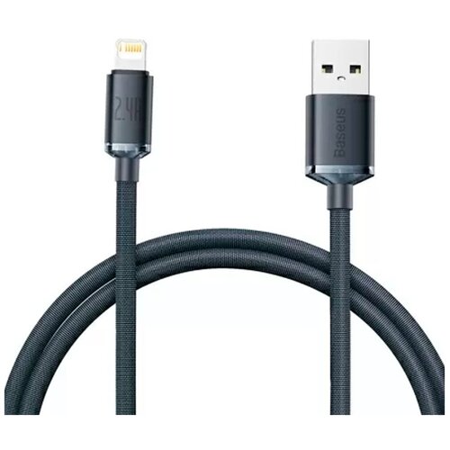 Аксессуар Baseus Crystal Shine Series Fast Charging Data Cable USB - Lightning 2.4A 1.2m Black CAJY000001