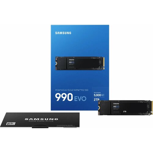 Накопитель SSD Samsung 2TB M.2 990 EVO PCIe Gen 4.0 x4, NVMe (MZ-V9E2T0BW)