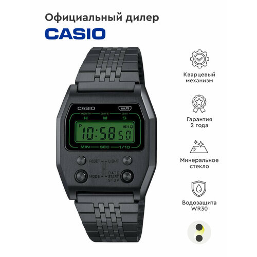 Наручные часы CASIO, черный, зеленый