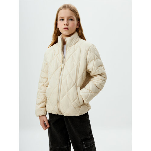 Куртка Sela, размер 164, бежевый, экрю