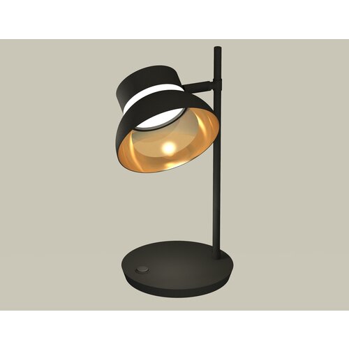Комплект настольного поворотного светильника Ambrella light XB9802101 SBK/PYG/CL черный песок/золото желтое полированное/прозрачный GX53