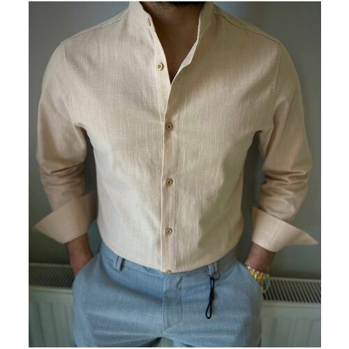 Рубашка SKOS Fashion, размер 6XL, бежевый
