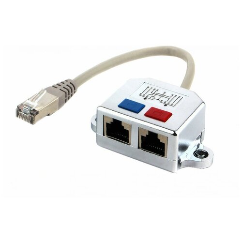 Cablexpert NCA-SP-02 Разветвитель NCA-SP-02 FTP 1 порт RJ45 T568A T568B -> 2 порта RJ45 10 100 BASE-T