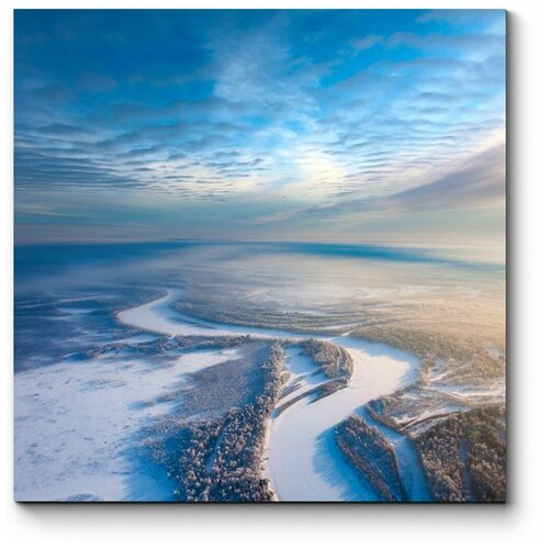 Модульная картина Замерзшая река 90x90